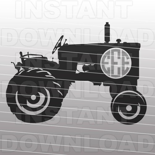Farm Tractor Monogram SVG File Cutting Template-vector Clip - Etsy