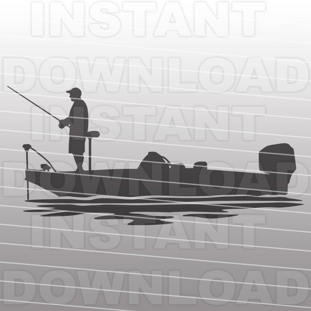 Bass Boat SVG File Bass Fishing SVG File Fisherman SVG | Etsy France