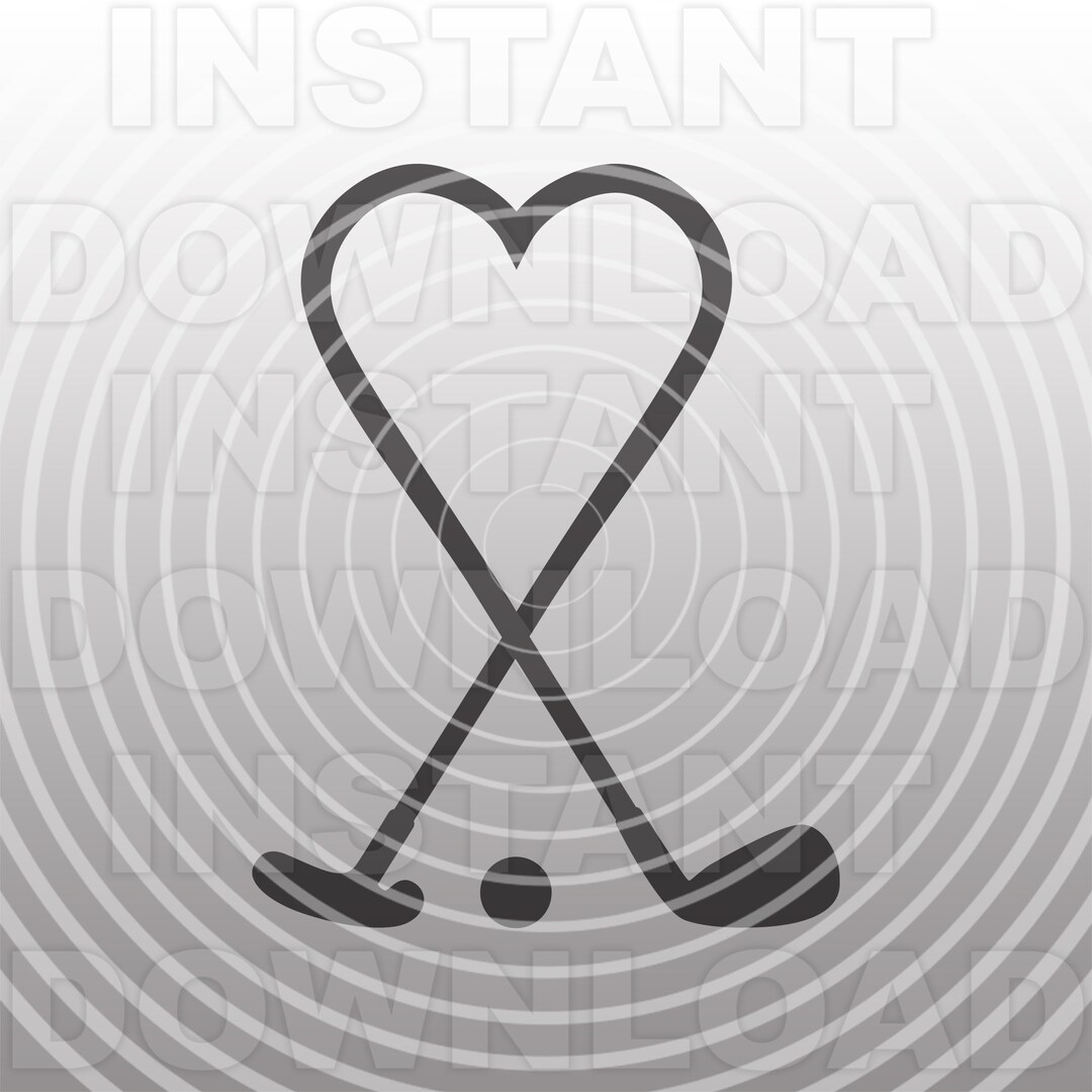 Golf Club Heart SVG File,love Golf SVG -vector Art Commercial ...