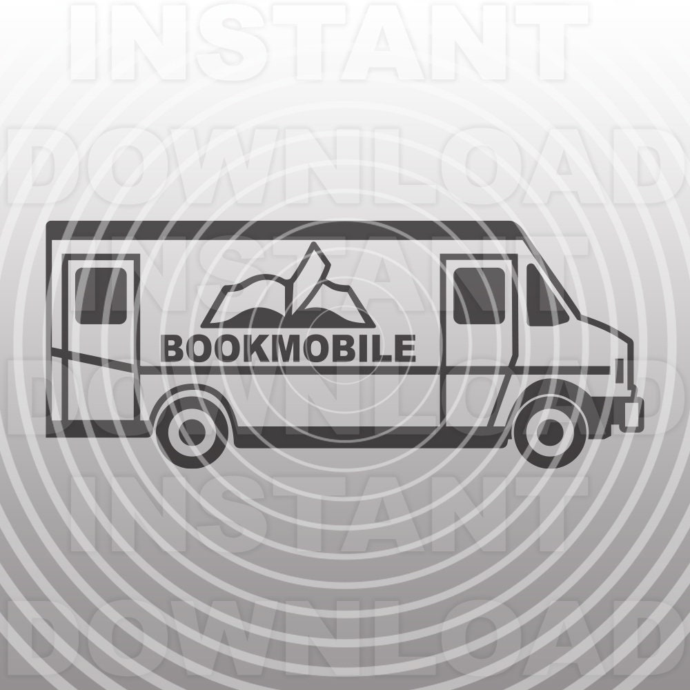Bookmobile SVG Filelibrarian Svgbooks Svgreading Svg | Etsy