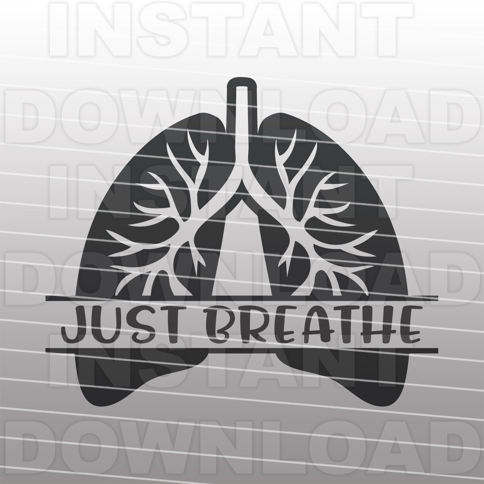 Just Breathe With Anatomical Lungs SVG Filerespiratory - Etsy