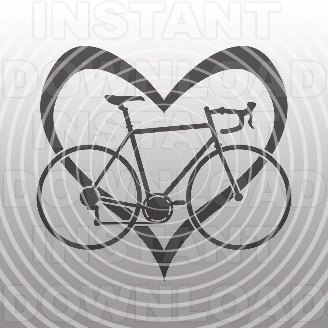 Road Bike Within Heart Svg,cycling SVG File,road Bicycle Racing SVG ...