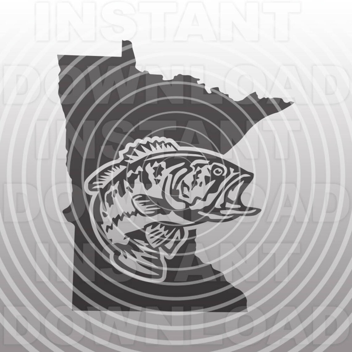 Largemouth Bass SVG Fileminnesota Bass Fishing SVG vector | Etsy