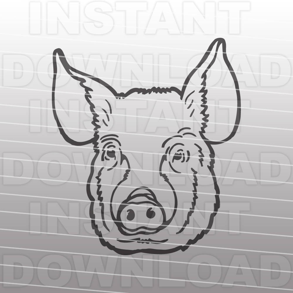 Pig Face SVG FileStock Show Pig SVG FileLivestock svg FFA | Etsy
