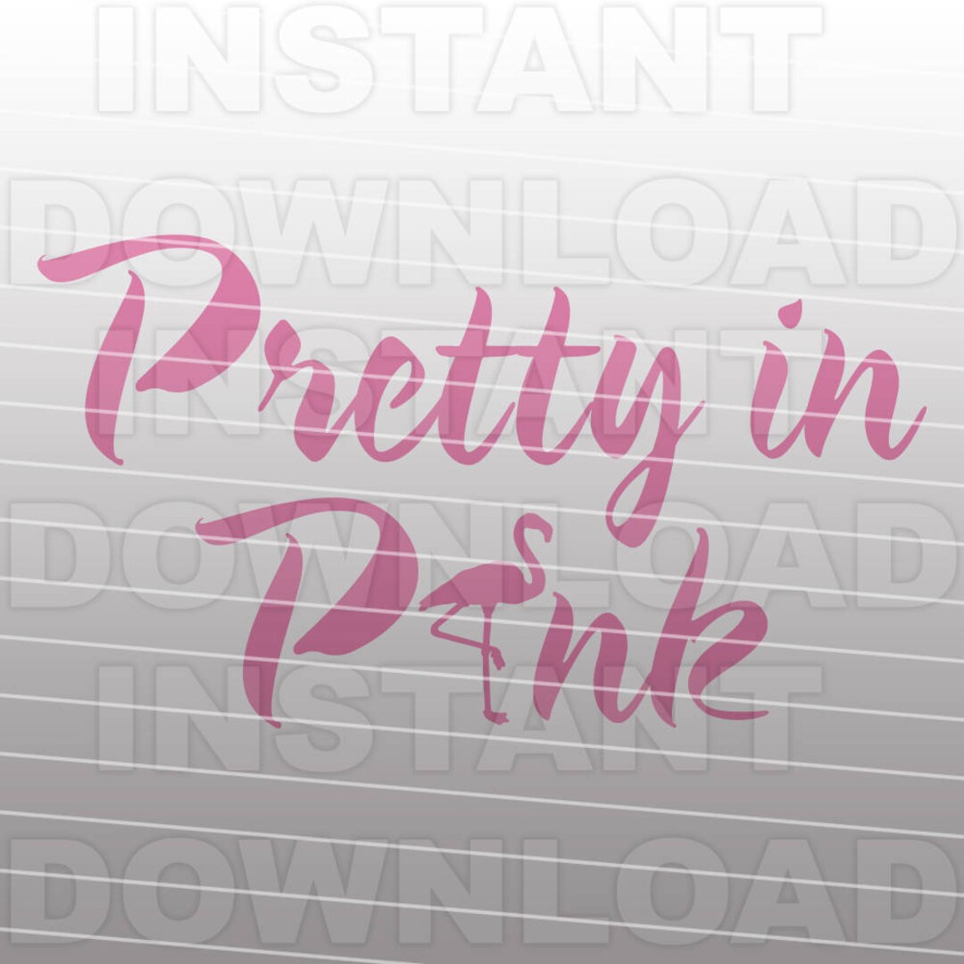 Pretty in Pink SVG File,flamingo SVG File,toddler Girl SVG File-vector ...