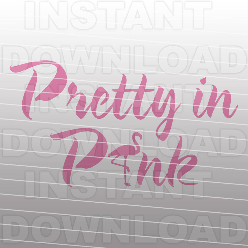 Pretty in Pink SVG Fileflamingo SVG Filetoddler Girl SVG | Etsy