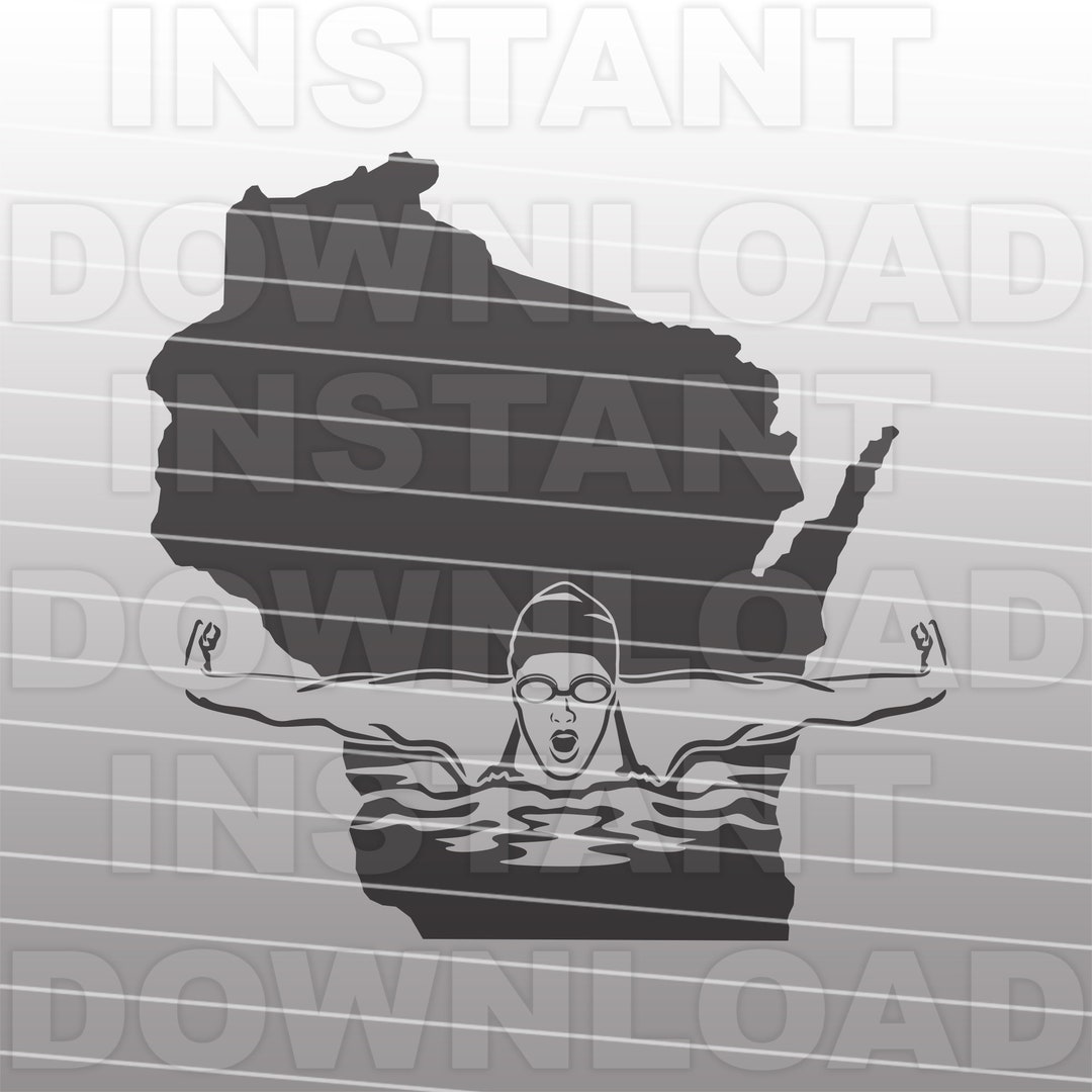 Swimming SVG File,female Swimmer Svg,wisconsin Svg,swim Meet Svg,vector ...