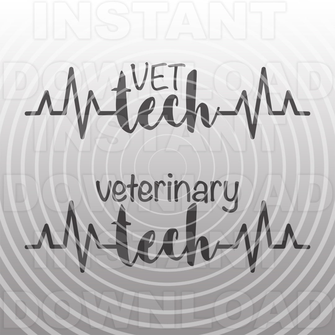 Heartbeat Pulse EKG Strip Vet Tech SVG File,veterinary Technician Svg ...