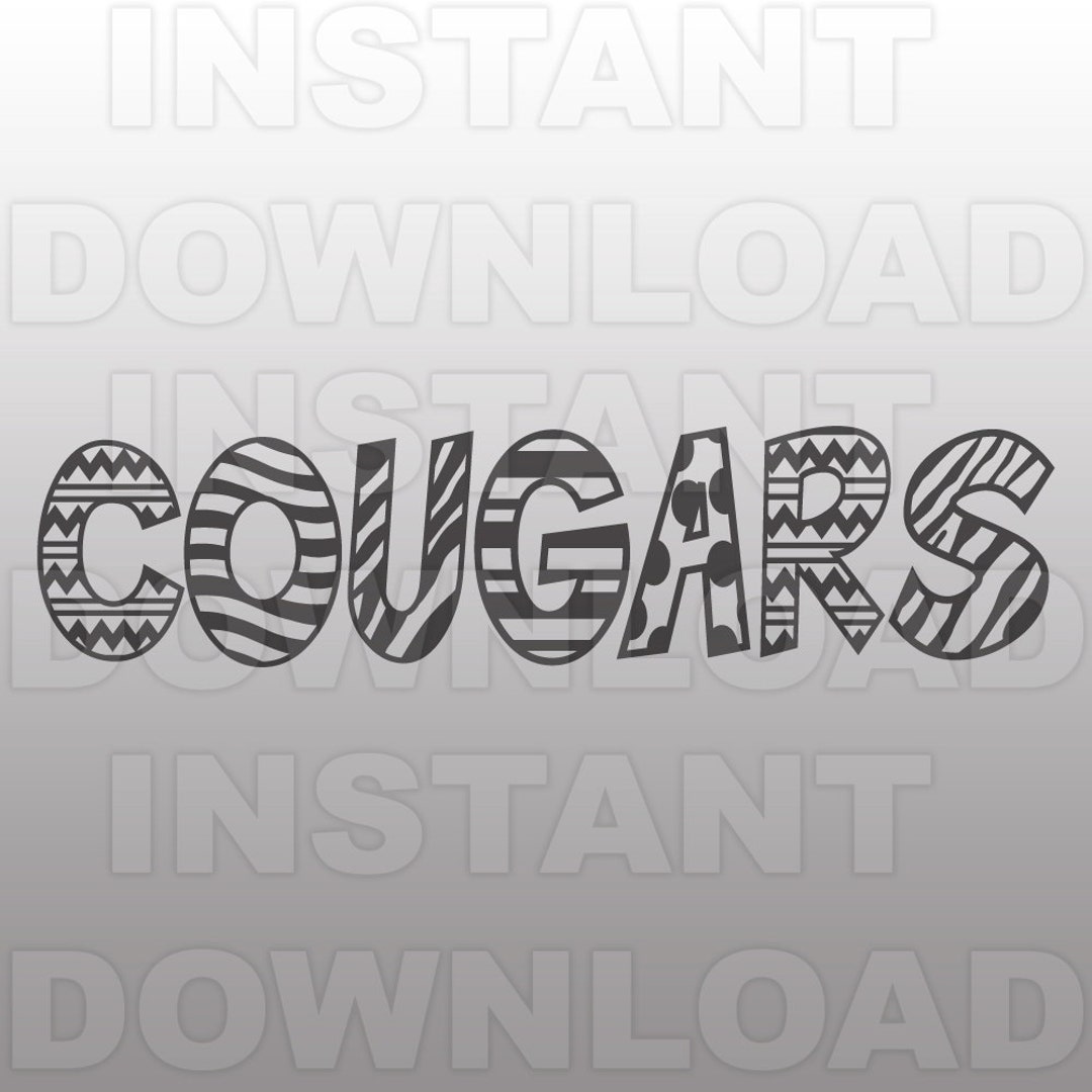 Cougars SVG File - Cougars Sports SVG File - Varsity SVG - Vector Clip ...