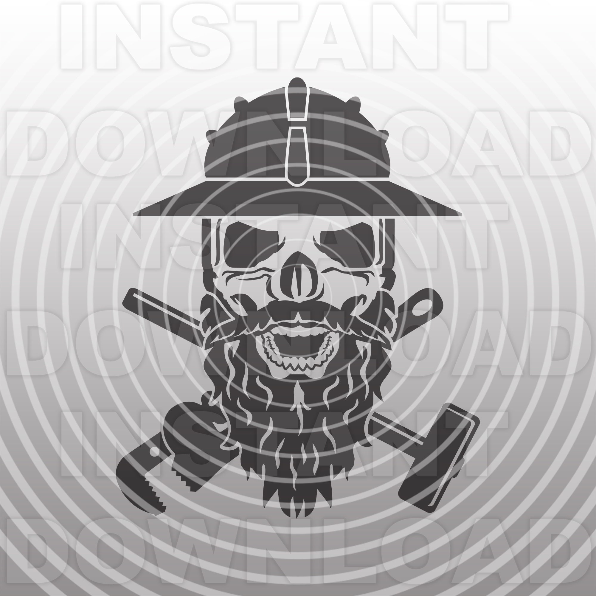 Bearded Roughneck Skull SVG File,oil Rig SVG File,oilfield SVG -vector ...