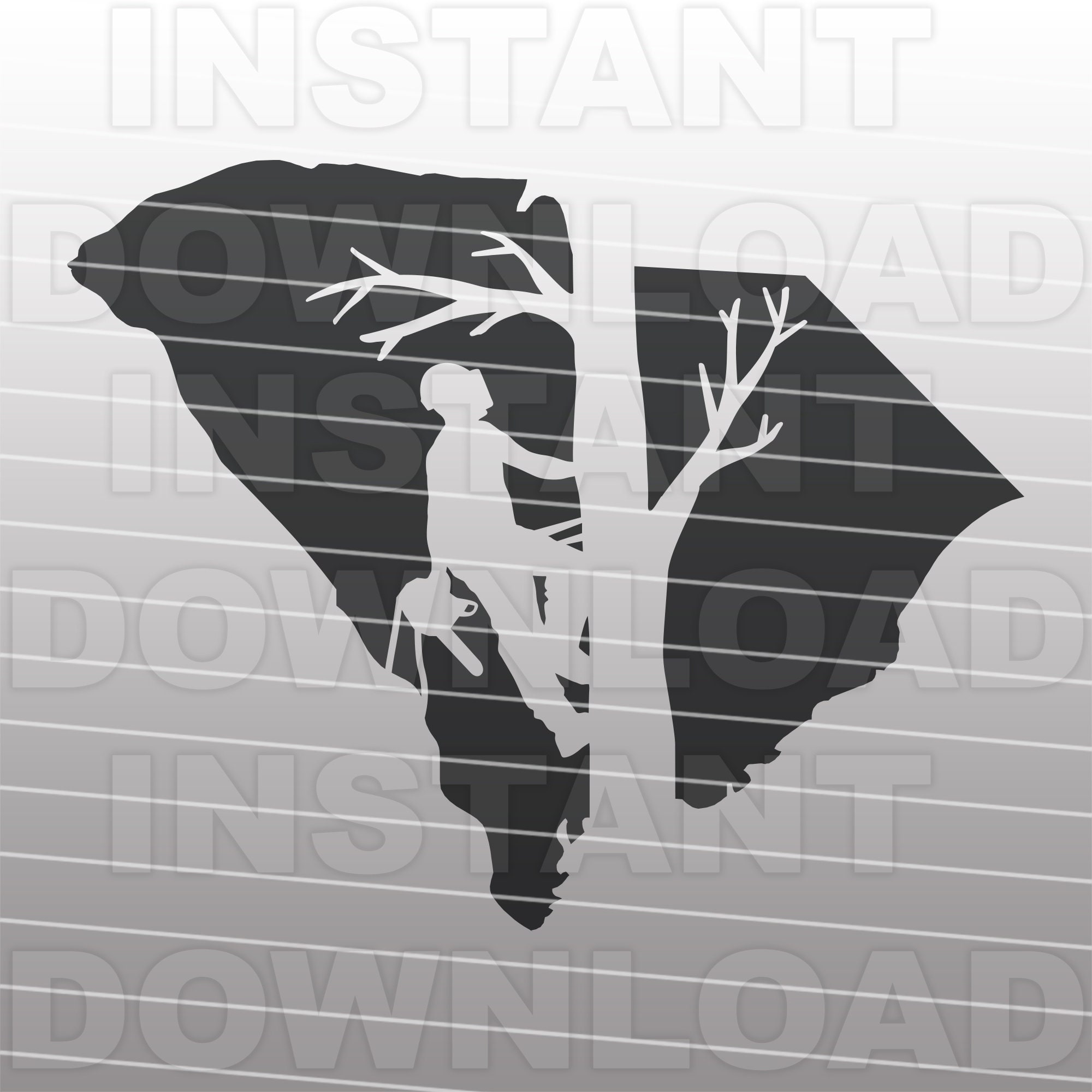 Black Vector Art Tree Trimming