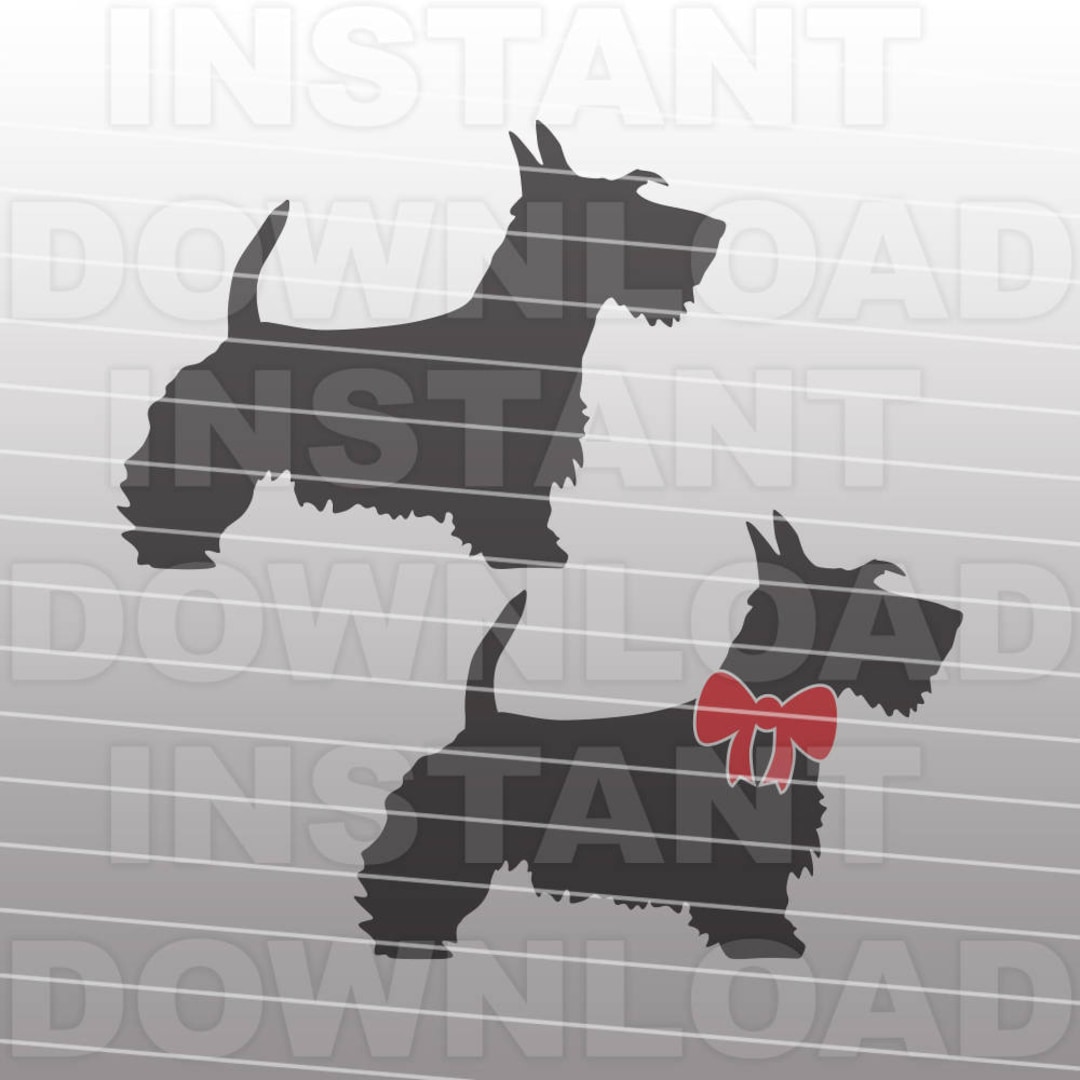 Scottish Terrier SVG File,scottie Dog SVG -commercial & Personal Use ...