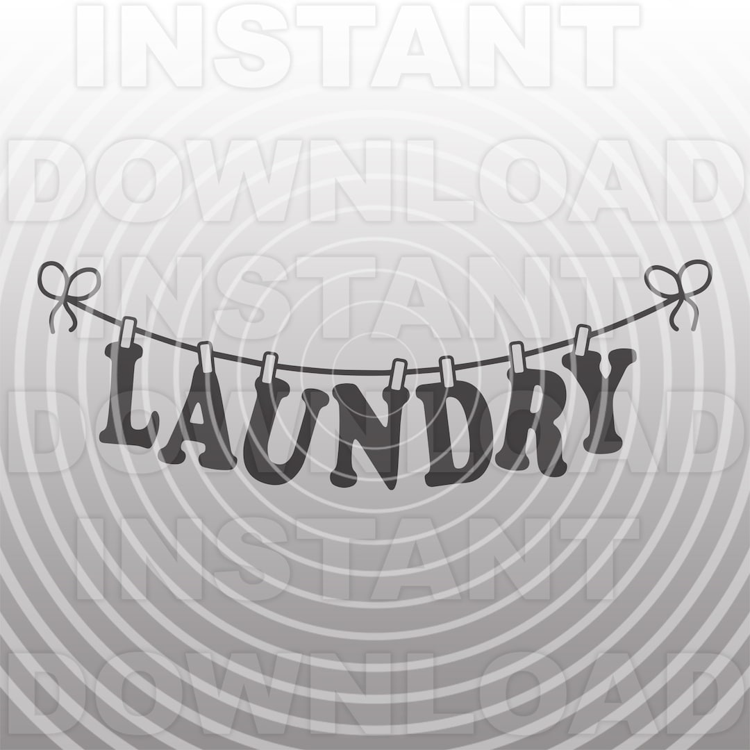 Laundry Clothesline SVG File,laundry Room Svg -vector Art Commercial ...