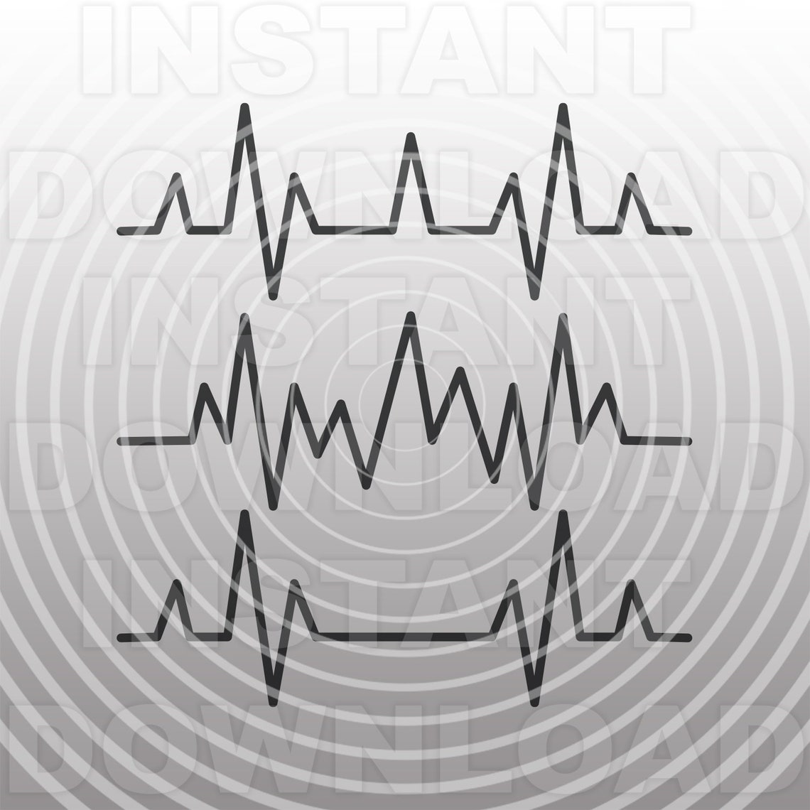Heartbeat Template SVG Fileheartbeat Pulse SVGEKG Stip Svg - Etsy