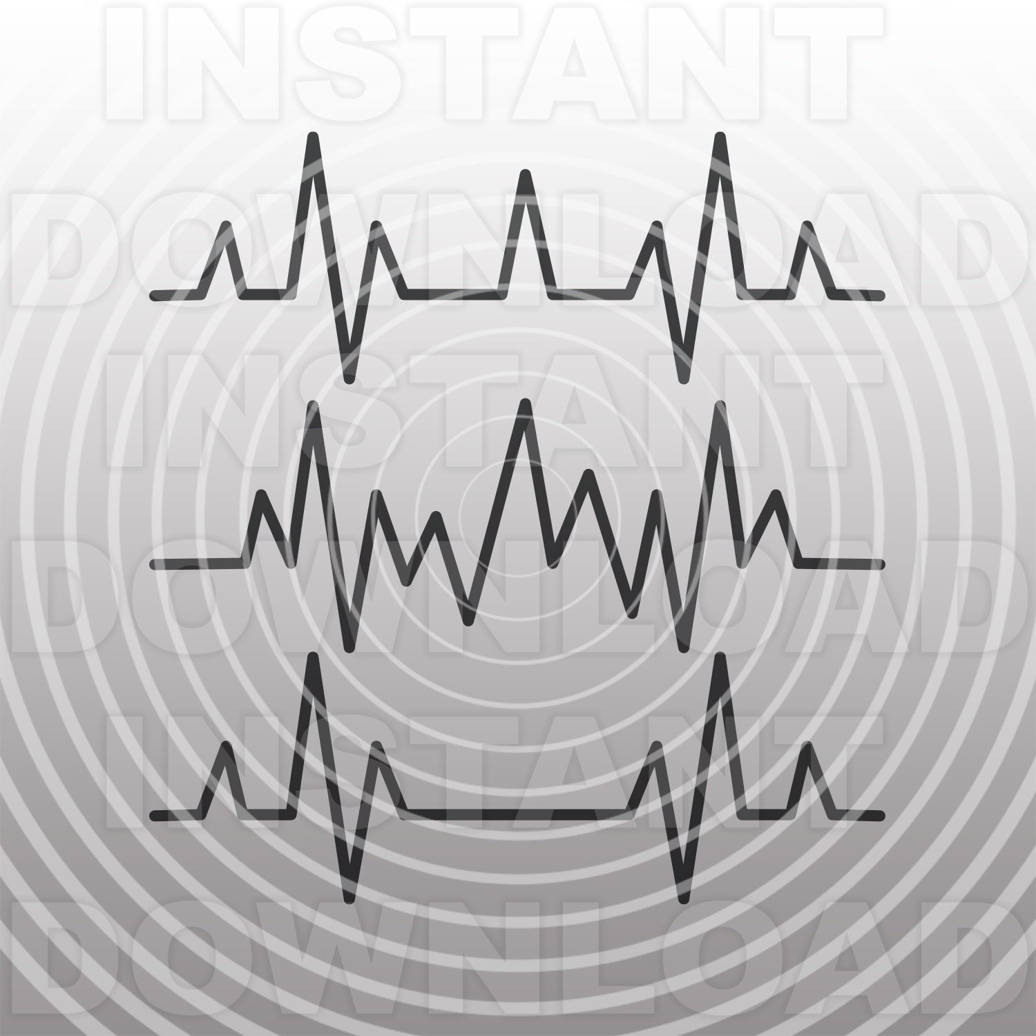 Heartbeat Template SVG FileHeartbeat Pulse SVGEKG Stip svg | Etsy