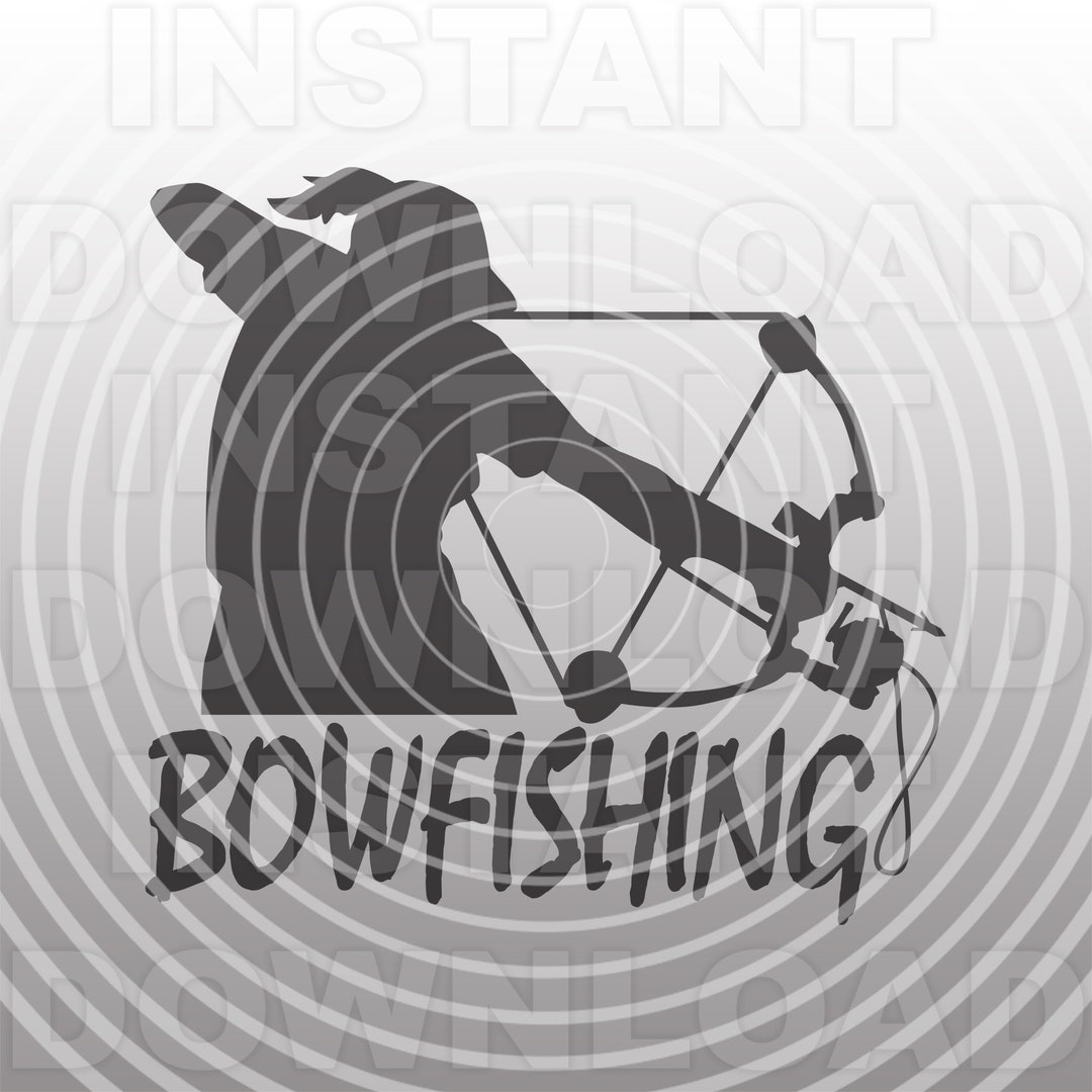 Girl Bowfishing SVG File,woman Bowfishing Svg,female Bowfishing SVG ...