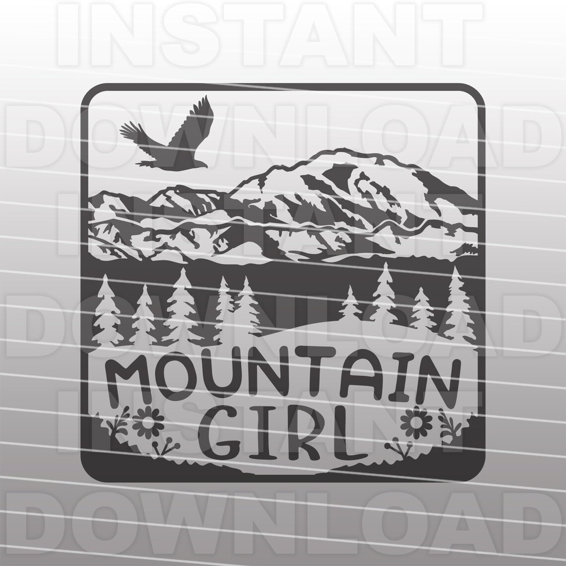 Mountain Girl SVG File Hiking Svg Camping Svg Wilderness Svg - Etsy