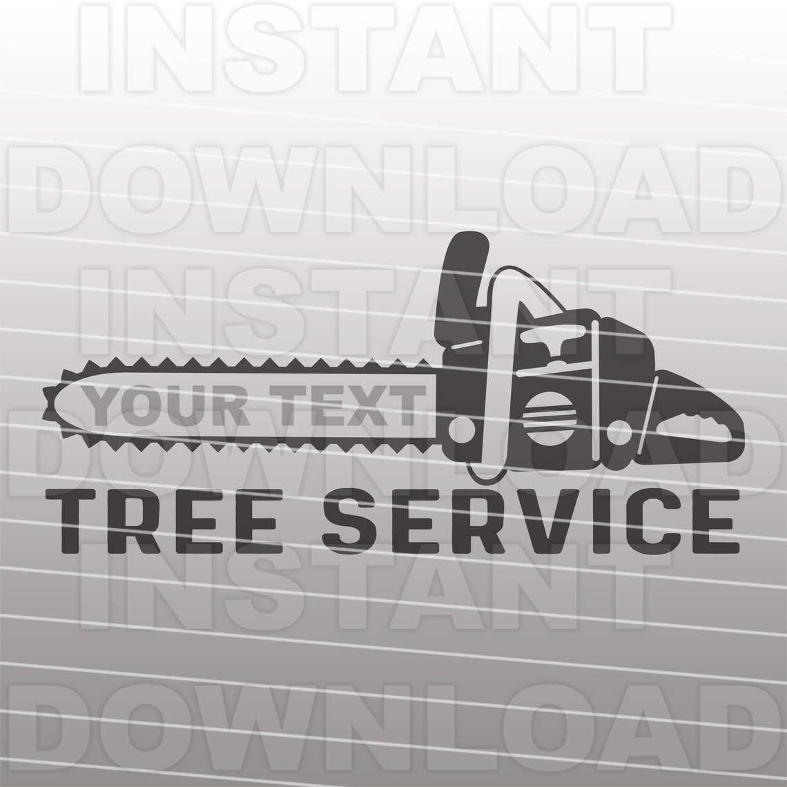 Tree Service Logo With Logging Chainsaw SVG Filetree Trimming - Etsy