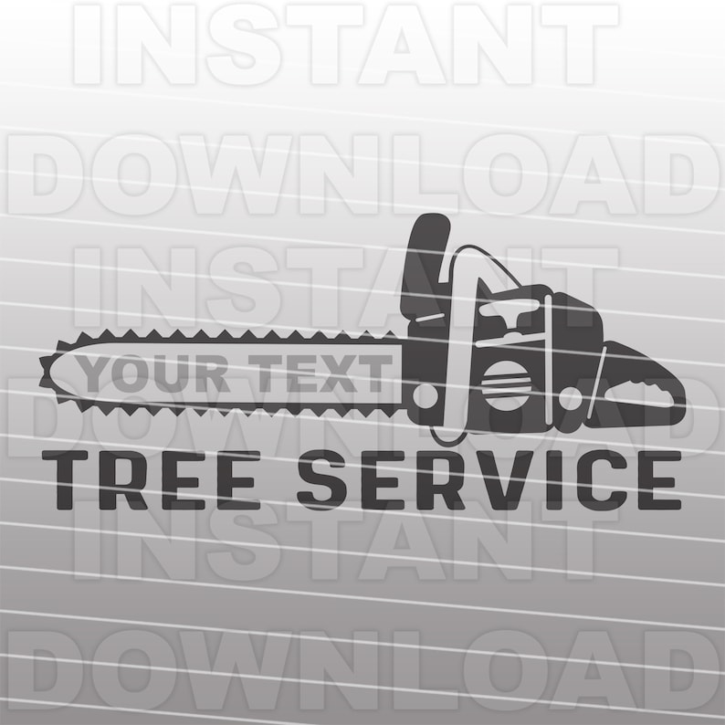 Tree Service Logo With Logging Chainsaw SVG Filetree Trimming - Etsy