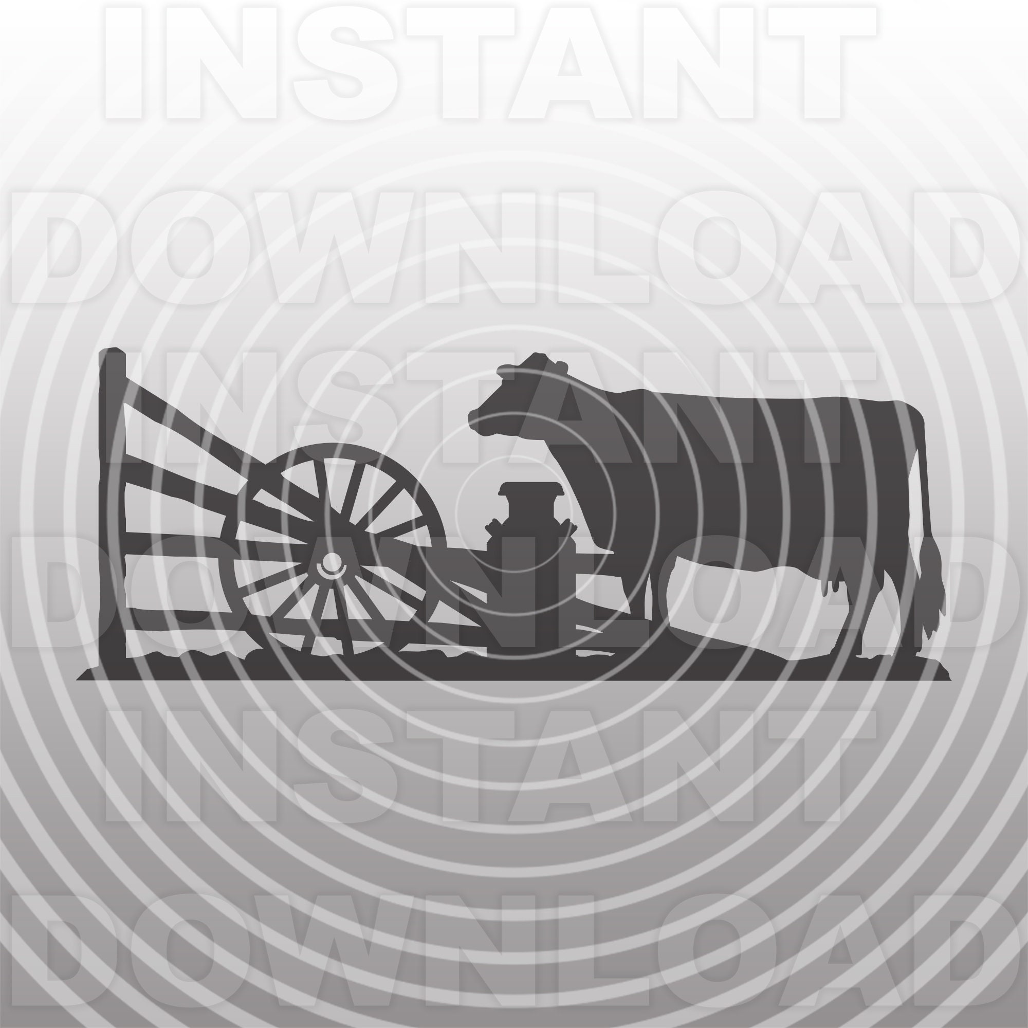 Holstein Dairy Cow Farm Scene SVG FileDairy Farming SVGFarm | Etsy