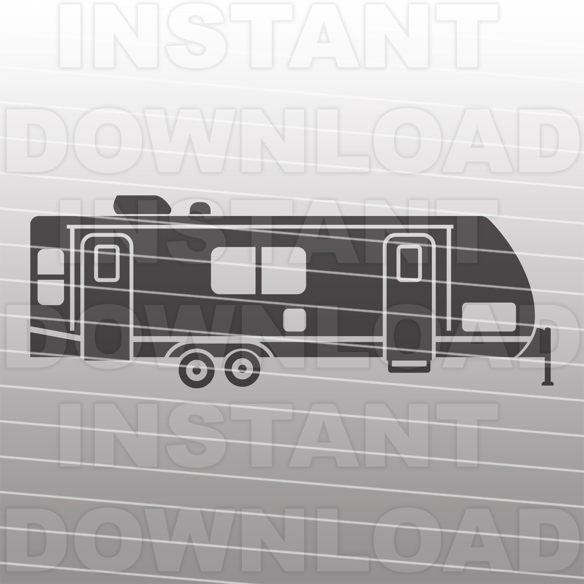 Travel Trailer SVG File,travel Trailer Camper Svg,5th Wheel Camper Svg ...