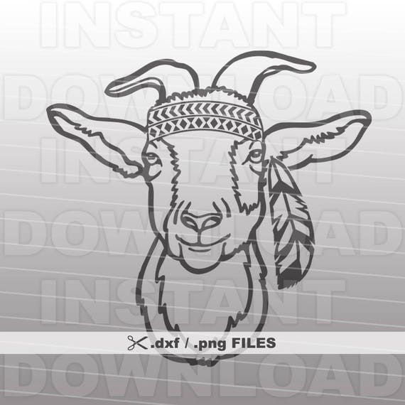 Goat DXF Filehippie Goat Dxfgoat Face Dxffarm Dxf - Etsy
