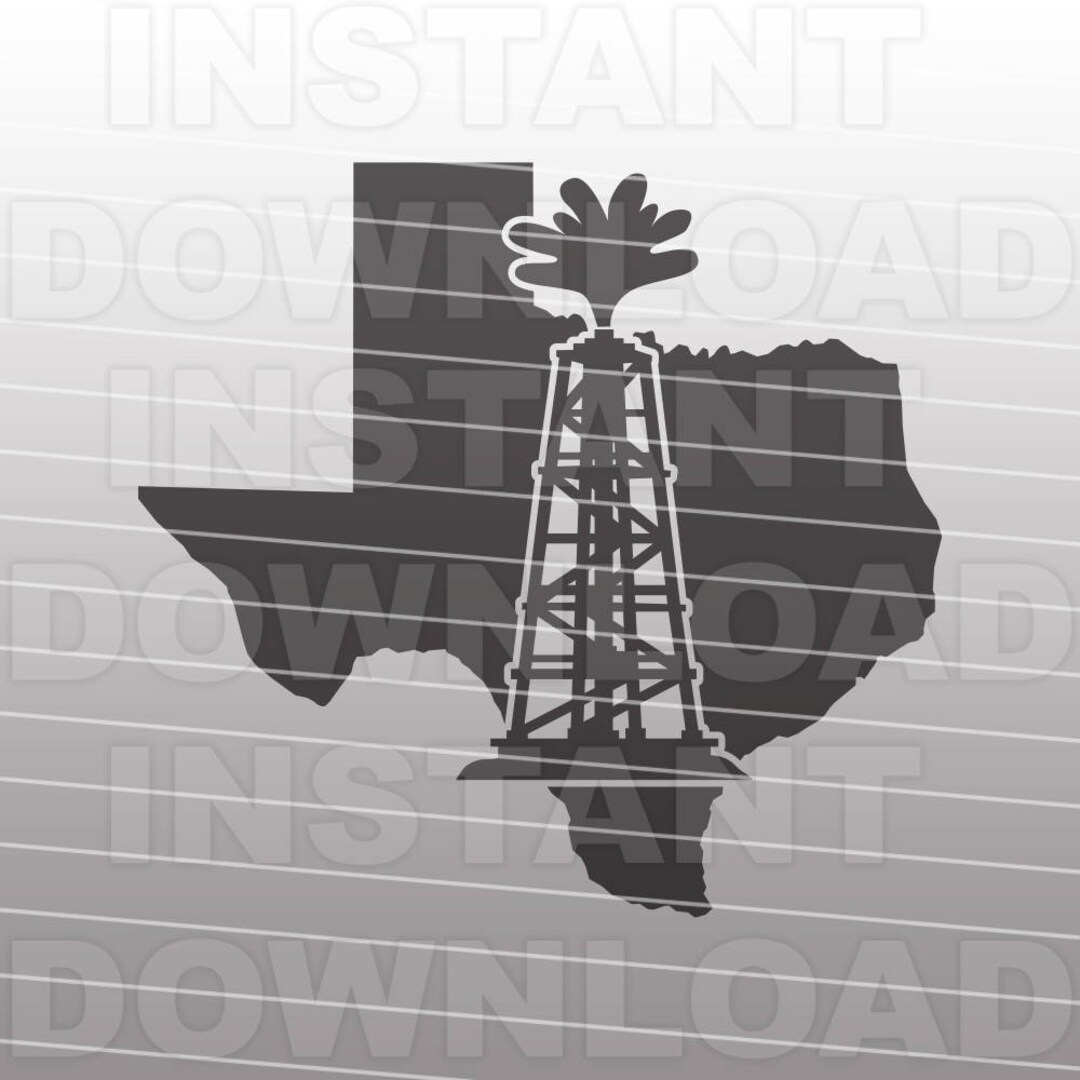 Texas Oil Derrick SVG File,oilfield Svg,pipeline Svg,oil Well Svg ...