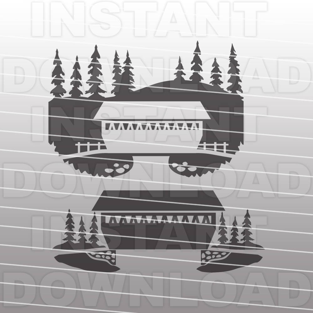 Covered Bridge SVG File -vector Clip Art for Commercial & Personal Use ...
