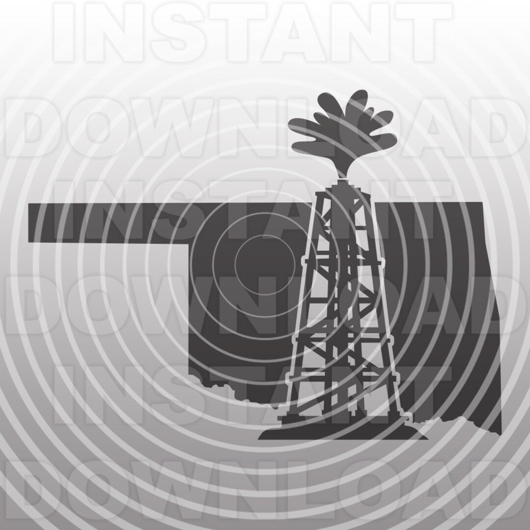 Oklahoma Oil Derrick SVG File,oilfield Svg,pipeline Svg,oil Well Svg ...