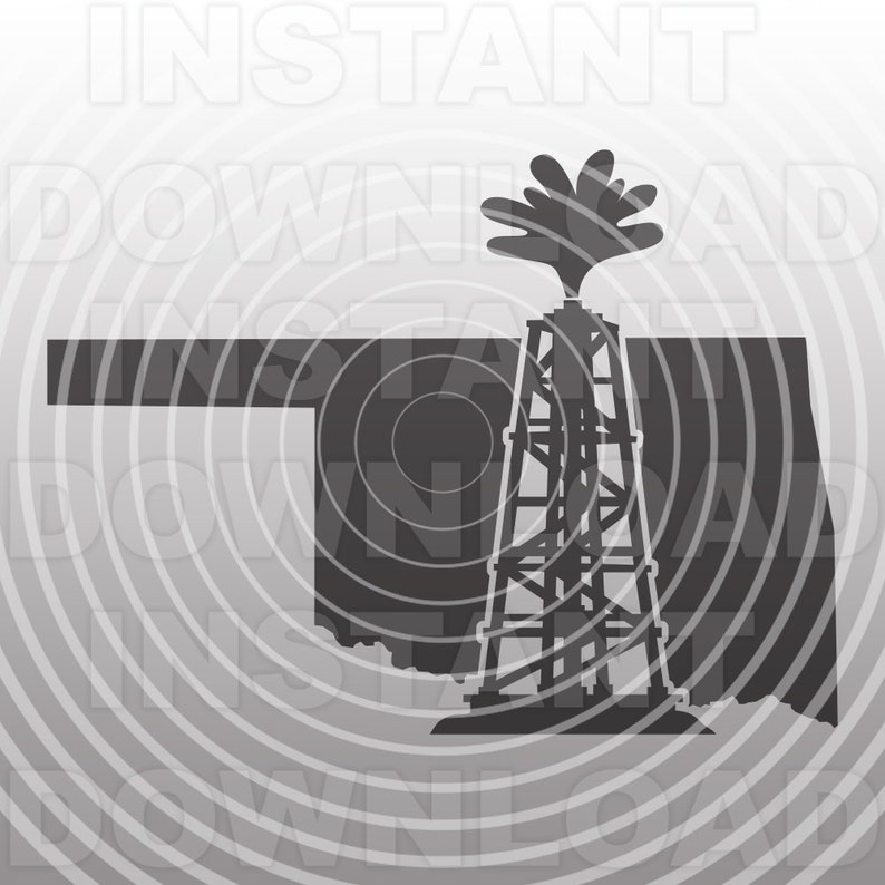Oklahoma Oil Derrick SVG File,oilfield Svg,pipeline Svg,oil Well Svg ...