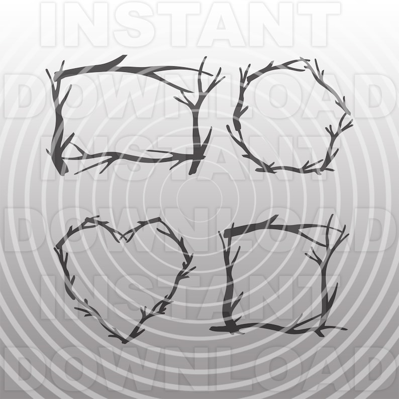 Rustic Tree Branch Frames SVG File,twig Frames Svg,wood Frame Svg ...