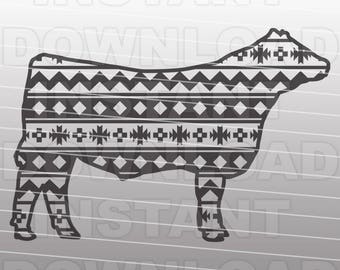 Cow Aztec Svg - Etsy Singapore