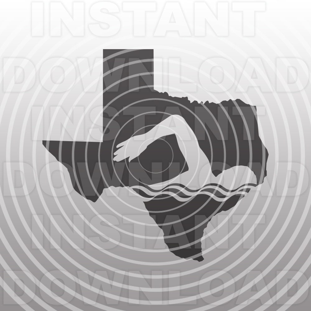 Swimming SVG File,swimmer Svg,texas Svg -swimming Vector Art Commercial ...