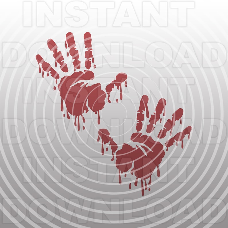 Bloody Handprints SVG File,blood Splatter Svg,blood Drips SVG -vector ...