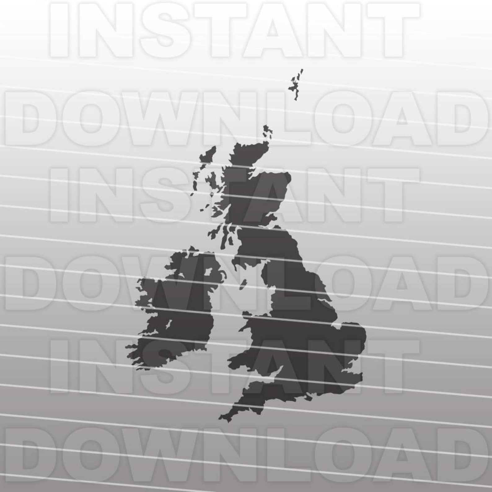 UK Map Outline SVG Fileengland Svgscotland Svgireland Svg | Etsy