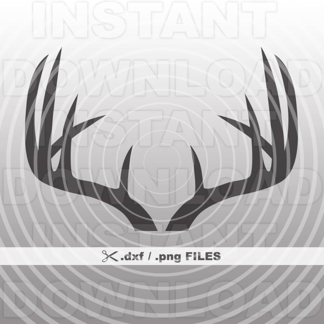 Deer Antlers DXF File - Deer Antlers PNG File - Commercial & Personal ...