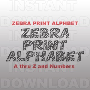 Zebra Font SVG File,patterned Alphabet SVG File,letters SVG ...