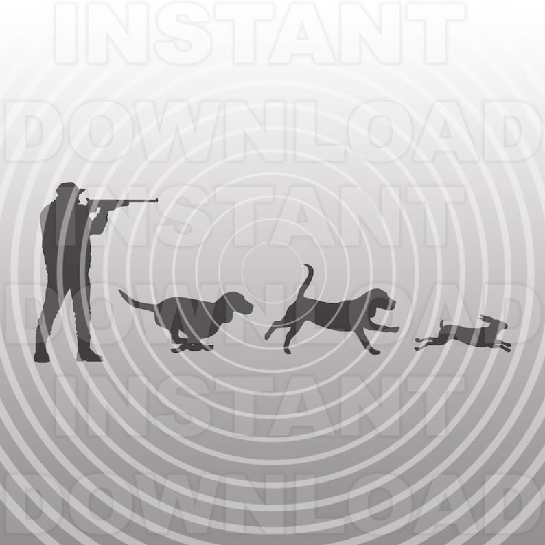 Rabbit Hunter With Beagles SVG File,hunting Dog Svg,hound Dog Svg ...