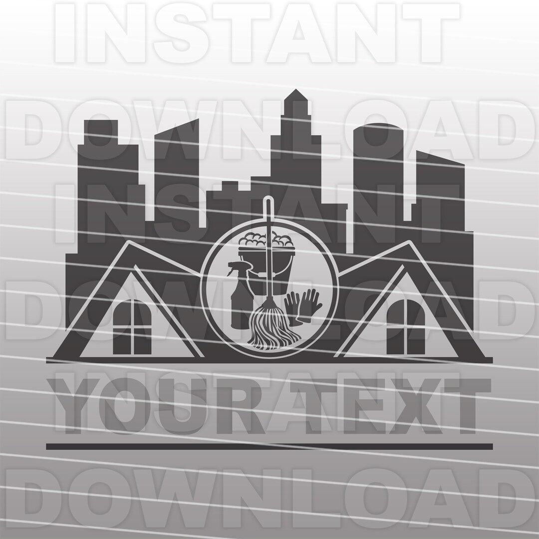 Residential and Commercial Cleaning Logo Design SVG File,cleaning ...