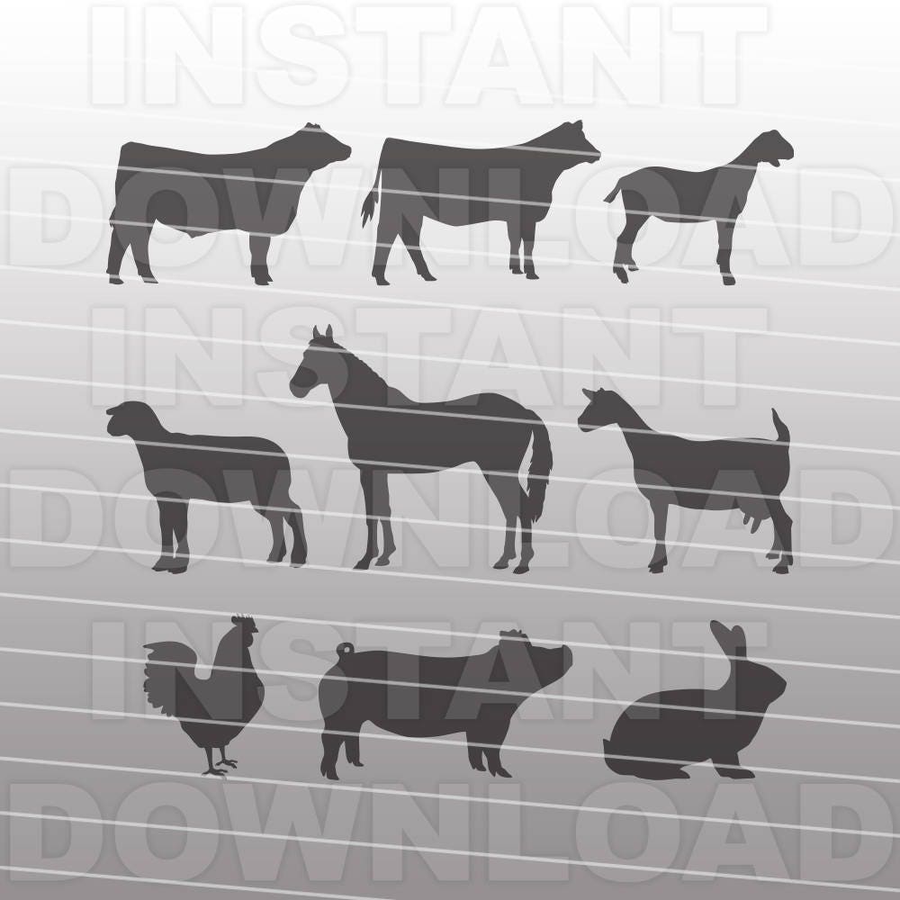 Stock Show Animals Collection SVG Filefarm Animals Collection | Etsy