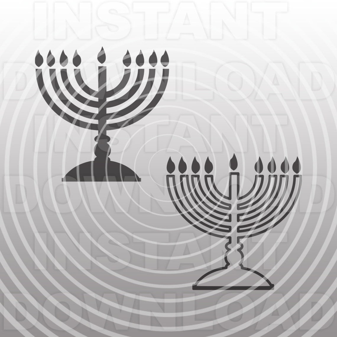 Jewish Hanukkah Menorah SVG File Cricut Svg Silhouette Svg - Etsy