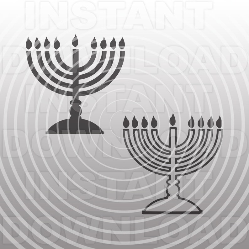 Jewish Hanukkah Menorah SVG File Cricut Svg Silhouette Svg - Etsy