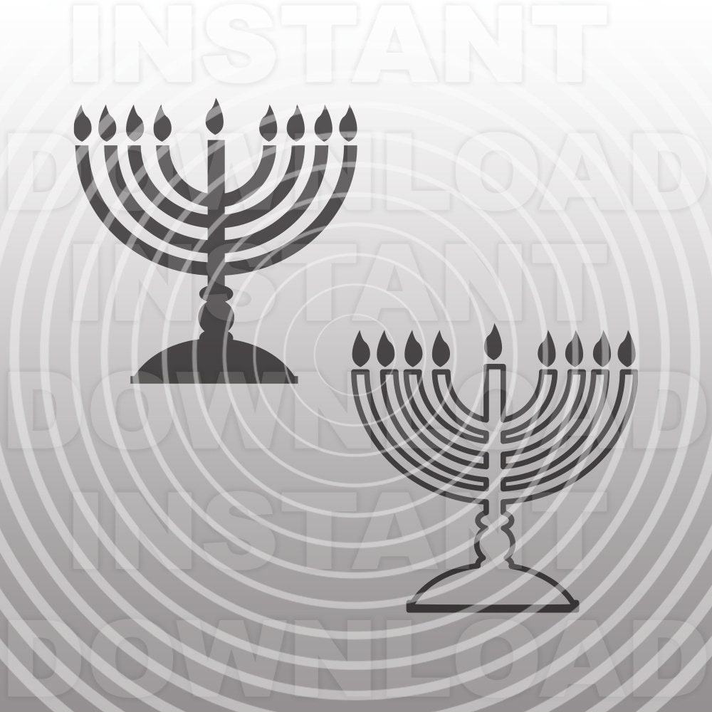 Jewish Hanukkah Menorah SVG File Cricut Svg Silhouette Svg - Etsy