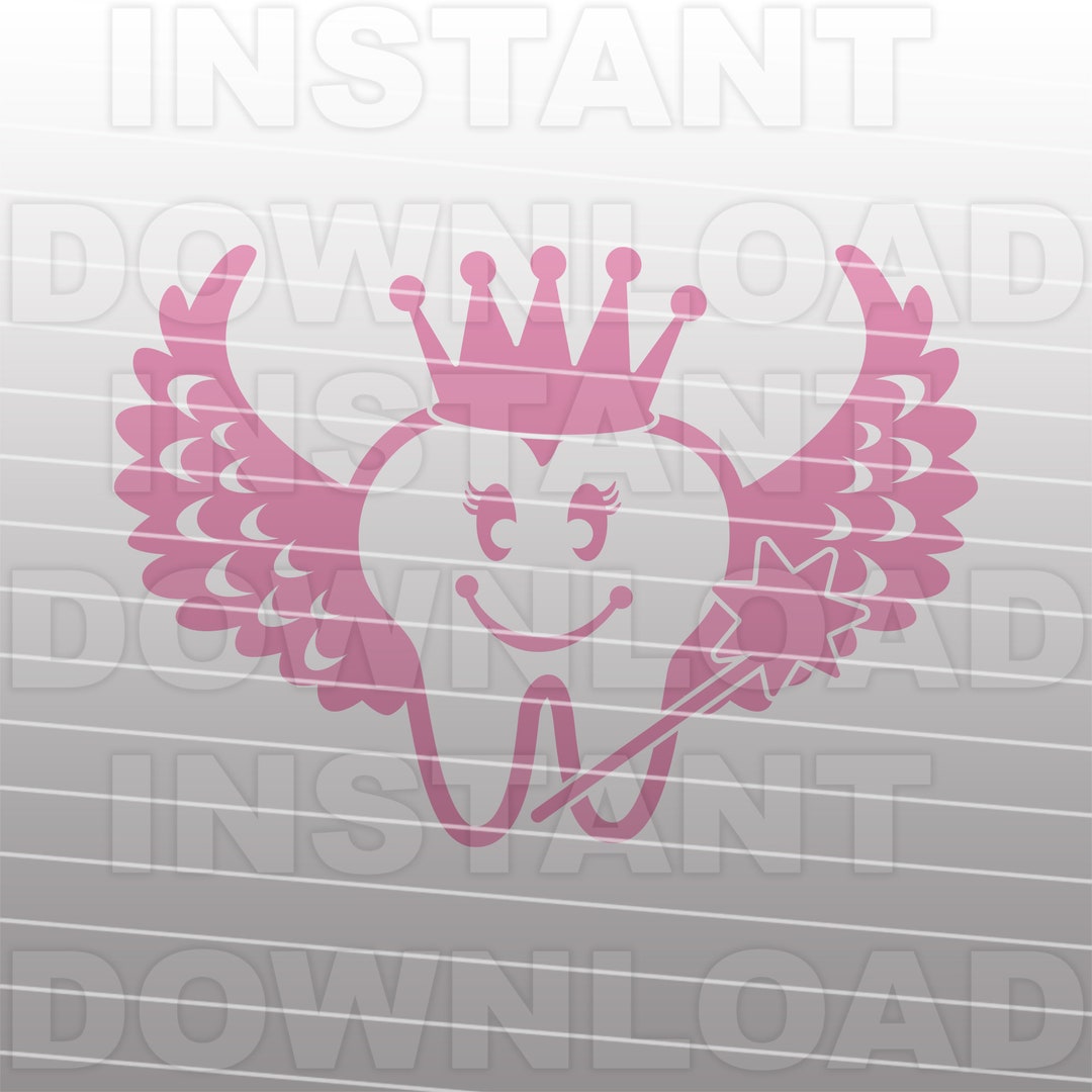 Tooth Fairy SVG File,first Tooth Svg,tooth Fairy With Wings and Wand ...