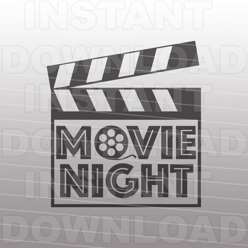 Movie Night SVG Fileclapperboard Svghollywood SVG cutting - Etsy