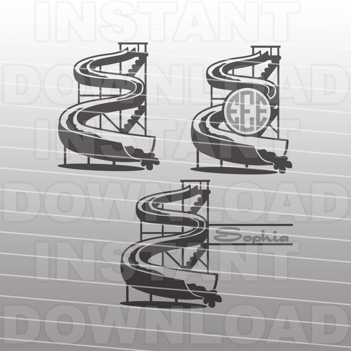 Water Slide SVG File,water Park Svg,family Vacation Svg,swimming Svg ...