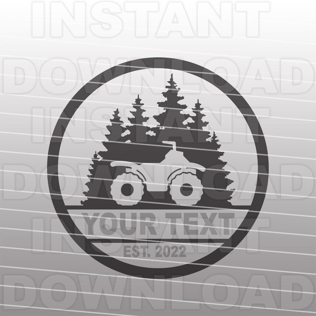 Offroad ATV Quad Forest Scene SVG File,mailbox Vinyl SVG -vector Format ...