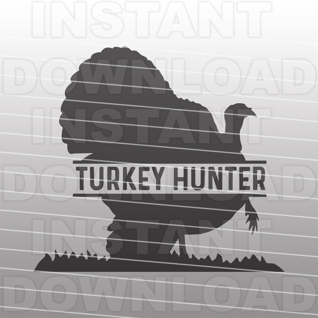 Turkey Hunter With Turkey Outline SVG File,turkey Hunting SVG -vector ...