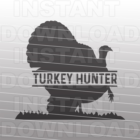 Turkey Hunter With Turkey Outline SVG Fileturkey Hunting SVG - Etsy