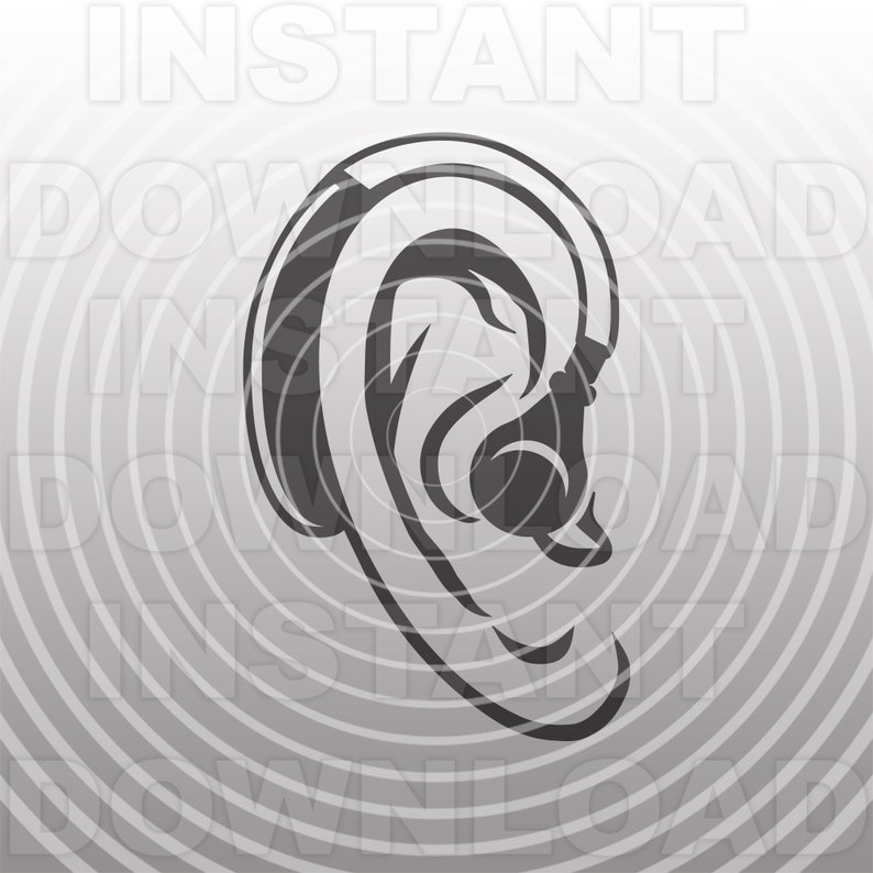 Human Ear With Hearing Aid SVG File,audiologist SVG -vector Art ...